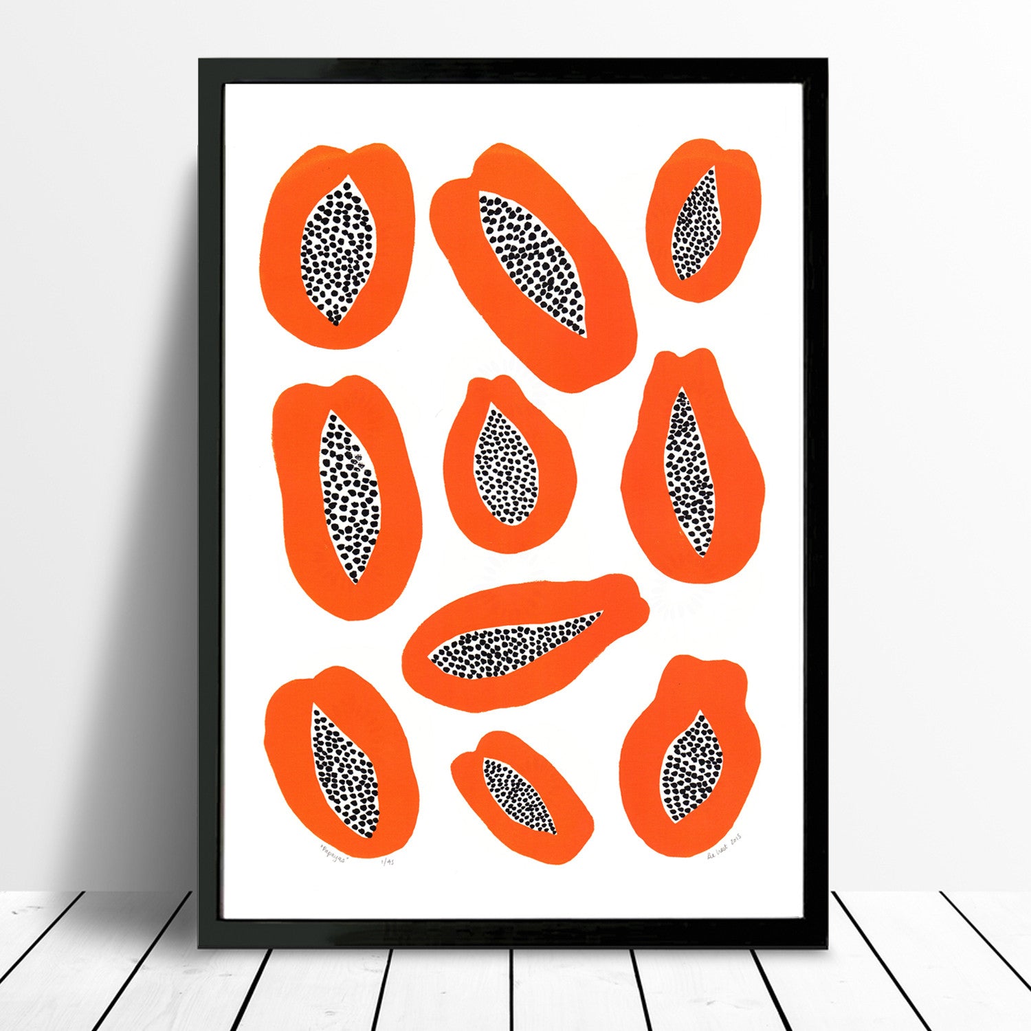 Papayas Screen Print by Lu West